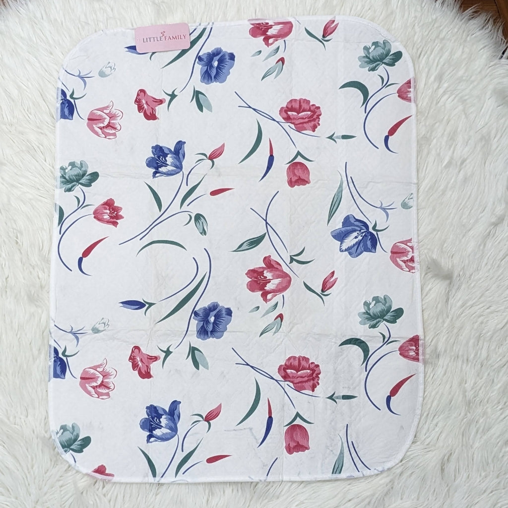 Premium Waterproof Medium Baby Diaper Changing Sheet – Multi Flowers ...